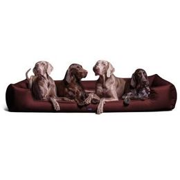 tierlando GOOFY - Orthop&auml;disches Hundebett aus Polyester inkl. Matratzenschoner bordeaux 1,6 m, 25 cm, 1,1 m