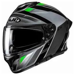 HJC Helmets HJC C71 Faber MC4 Integralhelm Schwarz / Grau / Gr&uuml;n S