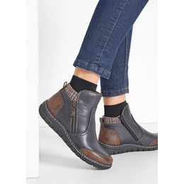 bonprix Boot aus Leder, blau, Glattleder