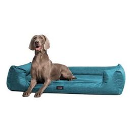 tierlando GOOFY - Orthop&auml;disches Hundebett aus Polyester inkl. Matratzenschoner petrol 1,6 m, 25 cm, 1,1 m