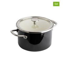 KitchenAid 2tlg. Set: Topf "Core Enamel" in Schwarz - &Oslash; 24 cm - 45% | Kochgeschirr