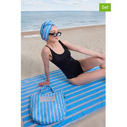 Samimi 3tlg. Strandtuchset in Blau - 46% | Damen-taschen