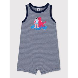 Petit Bateau Spieler in Blau/ Wei&szlig;/ Pink - 50% | Gr&ouml;&szlig;e 74 | Babyoveralls