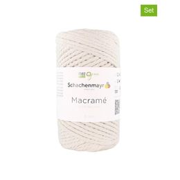 Schachenmayr since 1822 4er-Set: Baumwollgarne ''Macram&eacute; 3 mm'' in Creme - 4x 250 g - 42% | Kreativbedarf-diy