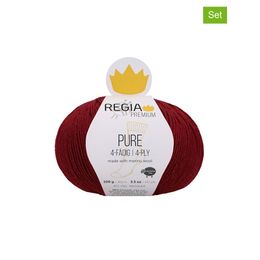Regia 5er-Set: Wollgarne ''Premium Pure'' in Bordeaux - 5x 100 g - 53% | Kreativbedarf-diy