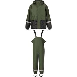 ZIGZAG 2tlg. Regenoutfit "Simba" in Khaki - 49% | Gr&ouml;&szlig;e 128 | Kinder-outdoor-jacken