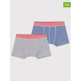 Petit Bateau 2er-Set: Boxershorts in Blau/ Grau - 42% | Gr&ouml;&szlig;e 86 | Baby-waesche