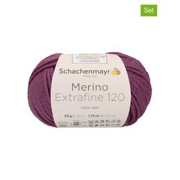 Schachenmayr since 1822 10er-Set: Wollgarne ''Merino Extrafine 120'' in Aubergine - 10x50 g - 50% | Kreativbedarf-diy
