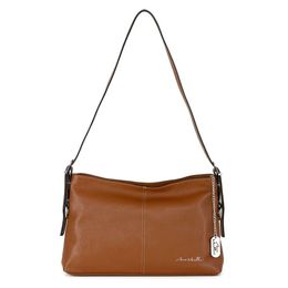 Anna Morellini Leder-Schultertasche "Brigida" in Camel - (B)36 x (H)24 x (T)9 cm - 74% | Damen-taschen