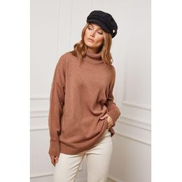 So Cachemire Rollkragenpullover "Kaboul" in Camel - 72% | Gr&ouml;&szlig;e XL | Damen-pullover-cardigans