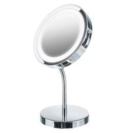 Adler Europe LED-Badezimmerspiegel "AD 2159" in Silber/ Silber - &Oslash; 15 cm - 17% | Spiegel