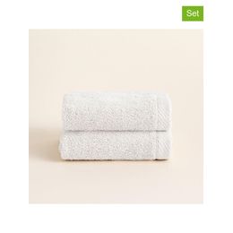 Pierre Cardin 2er-Set: G&auml;stehandt&uuml;cher "Serenity" in Wei&szlig; - 70% | Gr&ouml;&szlig;e 30x50 cm | Badtextilien