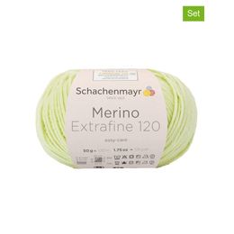 Schachenmayr since 1822 10er-Set: Wollgarne ''Merino Extrafine 120'' in Hellgr&uuml;n - 10x50 g - 46% | Kreativbedarf-diy