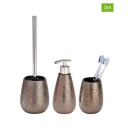 Wenko 3tlg. Bad-Accessoires-Set "Marrakesh" in Braun - 14% | Badezimmer-accessoires