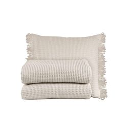 Madre Selva Wohndecke in Creme - (L)240 x (B)240 cm - 48% | Decken