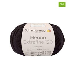 Schachenmayr since 1822 10er-Set: Wollgarne ''Merino Extrafine 120'' in Schwarz - 10x 50 g - 50% | Kreativbedarf-diy