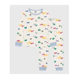 Petit Bateau Pyjama in Creme/ Bunt - 50% | Gr&ouml;&szlig;e 152 | Kinder-waesche