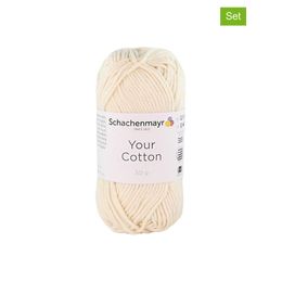 Schachenmayr since 1822 10er-Set: Baumwollgarne ''Your Cotton'' in Creme - 10x 50 g - 40% | Kreativbedarf-diy