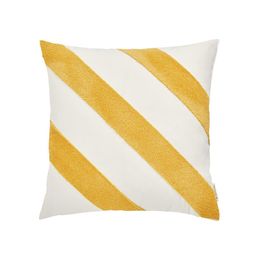 Tom Tailor HOME Kissenh&uuml;lle "Diagonal" in Creme/ Gelb - 28% | Gr&ouml;&szlig;e 45x45 cm | Dekokissen