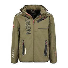 Geographical Norway Softshelljacke "Royaute" in Khaki - 66% | Gr&ouml;&szlig;e 128 | Kinder-outdoor-jacken