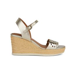 Geox Leder-Keilsandaletten "Ponza" in Gold - 37% | Gr&ouml;&szlig;e 39 | Damen-sandalen