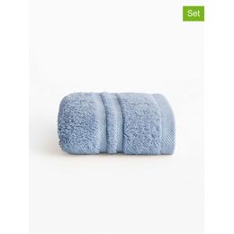 Pierre Cardin 2er-Set: G&auml;stehandt&uuml;cher "Premium" in Blau - 57% | Gr&ouml;&szlig;e 30x50 cm | Badtextilien