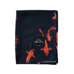 Lullalove Wickeldecke "Koi carp" in Schwarz - 40% | Gr&ouml;&szlig;e 100x150 cm |