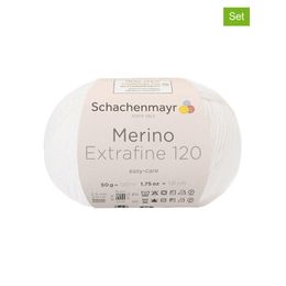Schachenmayr since 1822 10er-Set: Wollgarne ''Merino Extrafine 120'' in Wei&szlig; - 10x50 g - 46% | Kreativbedarf-diy