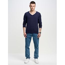 Big Star Pullover in Dunkelblau - 40% | Gr&ouml;&szlig;e L | Herren-plussize