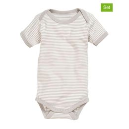Playshoes 2er-Set: Bodys in Beige/ Wei&szlig; - 53% | Gr&ouml;&szlig;e 62/68 | Baby-bodys