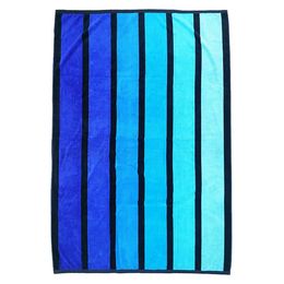 Le Comptoir de la Plage Strandtuch "Tangua - Happy" in Blau/ Hellblau - (L)180 x (B)140 cm - 22% | Badtextilien