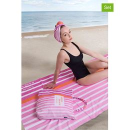 Samimi 3tlg. Strandtuchset in Pink - 37% | Damen-taschen