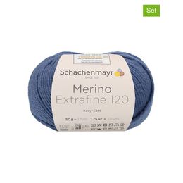 Schachenmayr since 1822 10er-Set: Wollgarne ''Merino Extrafine 120'' in Blau - 10x50 g - 49% | Kreativbedarf-diy
