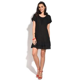 Le Jardin du Lin Leinen-Kleid in Schwarz - 80% | Gr&ouml;&szlig;e 36 | Damen-kleider