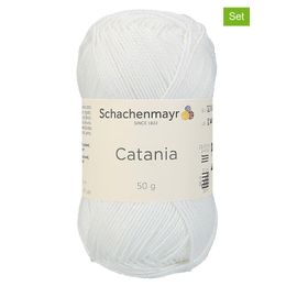 Schachenmayr since 1822 10er-Set: Baumwollgarne ''Catania'' in Wei&szlig; - 10x 50 g - 47% | Kreativbedarf-diy