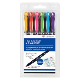 Tombow Textmarker "Mono edge" - 6 St&uuml;ck - 12% | Schulzubehoer