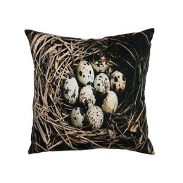 MARS & MORE Mars & More Kissen "Eggs in nest" in Hellbraun - (L)50 x (B)50 cm - 29% | Dekokissen