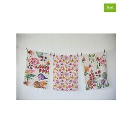 Madre Selva 3er-Set: Geschirrt&uuml;cher "Flores Salvajes" in Bunt - (L)70 x (B)50 cm - 61% | Tischwaesche