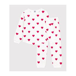 Petit Bateau Pyjama in Wei&szlig;/ Rot - 50% | Gr&ouml;&szlig;e 152 | Kinder-waesche
