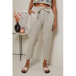 Le Monde du Lin Leinen-Hose in Creme - 79% | Gr&ouml;&szlig;e 38/40 | Damenhosen