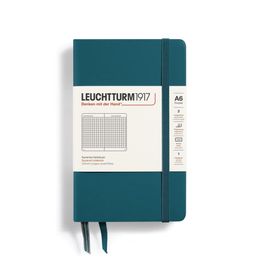 LEUCHTTURM1917 Kariertes Notizbuch in Petrol - A6 - 16% | Buero-schulbedarf