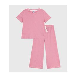 Petit Bateau Pyjama in Pink/ Wei&szlig; - 48% | Gr&ouml;&szlig;e 152 | Kinder-waesche