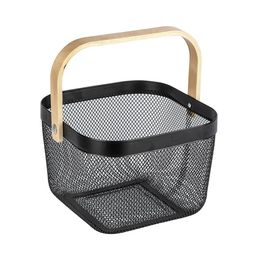Wenko Aufbewahrungskorb "Bambusa" in Schwarz/ Natur - (B)25 x (H)17 x (T)25 cm - 10% | Aufbewahren-servieren