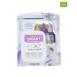 febreze 4er-Set: Duftstecker und Nachf&uuml;llflakone "Febreze 3 Volution Orchidee" - 20 ml - 14% | Kerzen-vasen