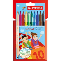 Stabilo Filzstift und Fineliner in einem "Stabilo Trio 2in1" - 10 St&uuml;ck - 12% | Schulzubehoer