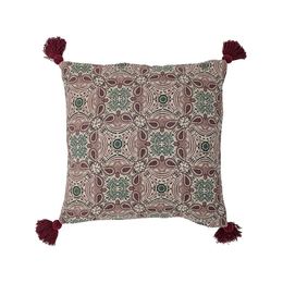 Bloomingville Kissen ''Fibi'' in Beige/ T&uuml;rkis/ Bordeaux - (L)60 x (B)60 cm - 14% | Baby-stillkissen-bedarf