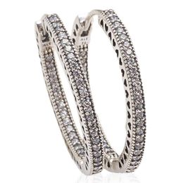 Pandora Silber-Creolen mit Edelsteinen - 14% | Schmuck