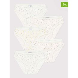 Petit Bateau 5er-Set: Slips in Creme/ Bunt - 48% | Gr&ouml;&szlig;e 86 | Baby-waesche