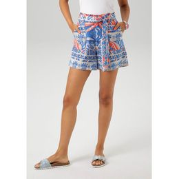 Aniston Shorts in Blau/ Wei&szlig; - 75% | Gr&ouml;&szlig;e 44 | Shorts