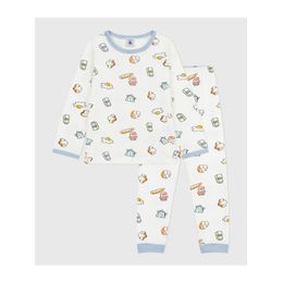 Petit Bateau Pyjama in Wei&szlig;/ Bunt - 50% | Gr&ouml;&szlig;e 152 | Kinder-waesche